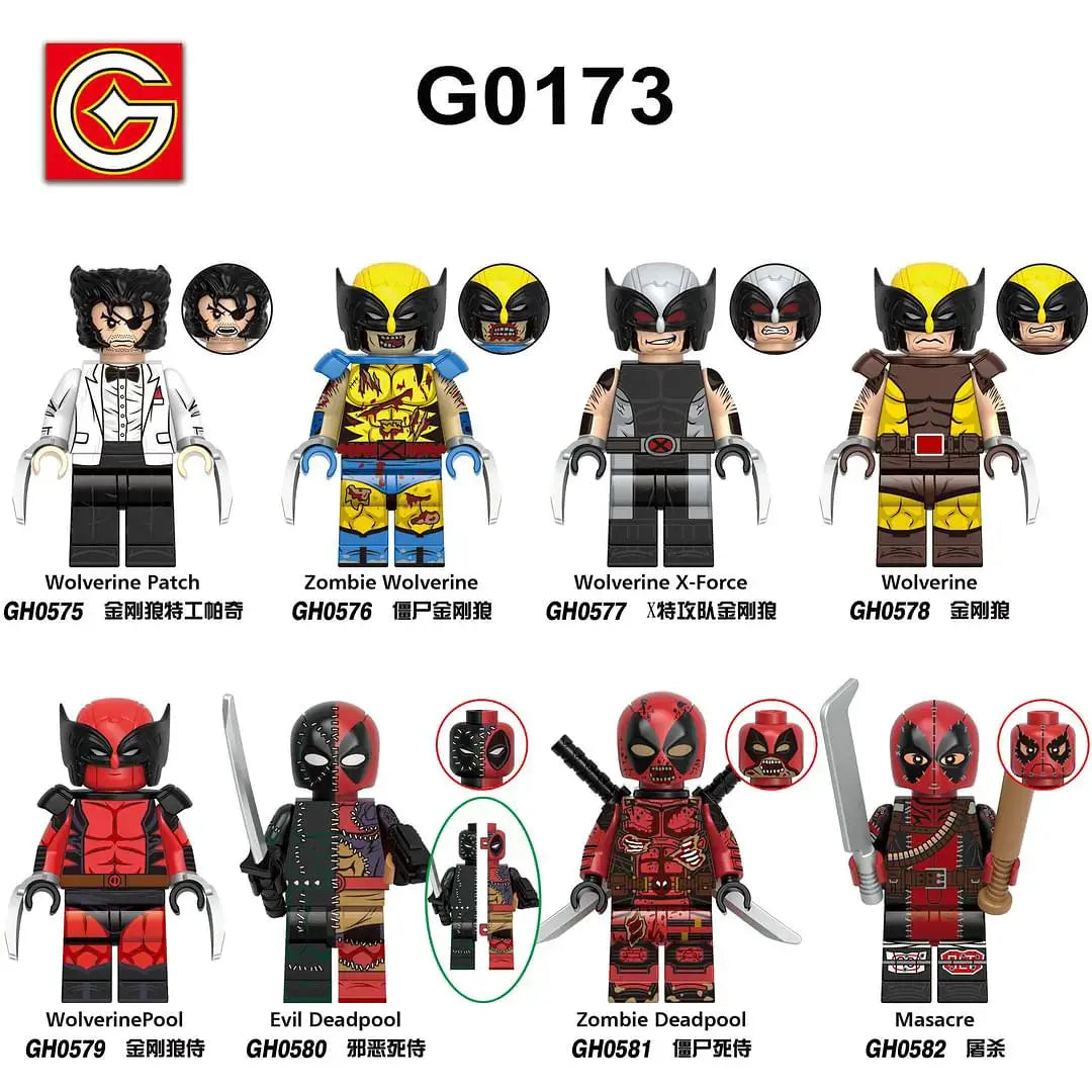 G0173 Deadpool & Wolverine Minifigs – INGBRICKS