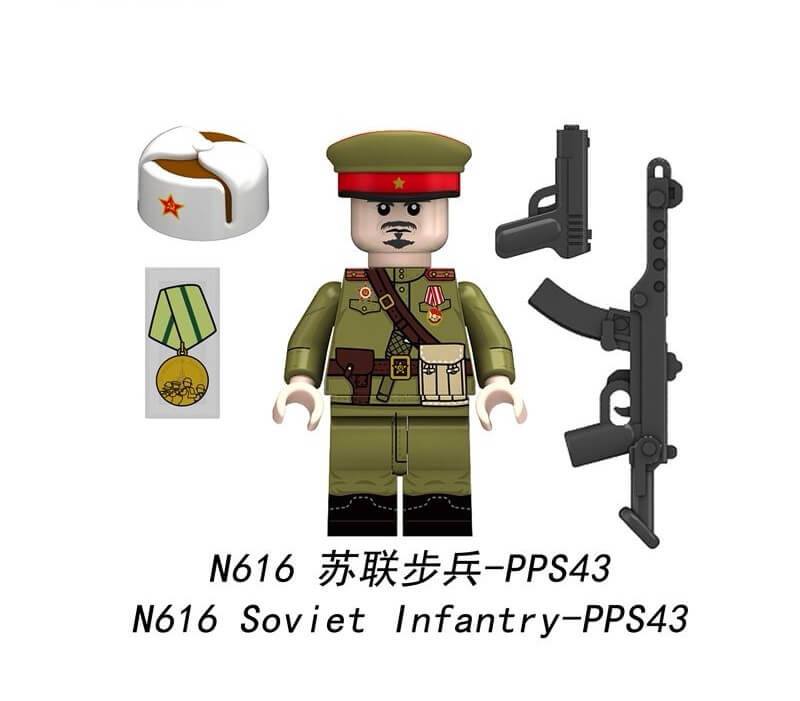 N613-616 Soviet infantry minifigs – INGBRICKS