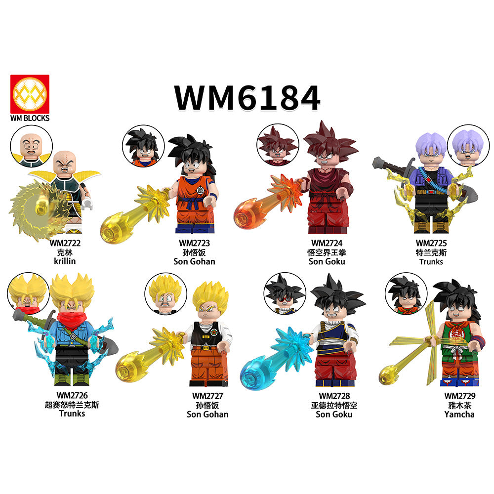 WM6184 animation series building block doll foreign trade bag children ...